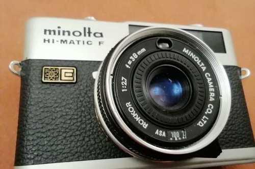 Плёночный фотоаппарат minolta hi-matic f