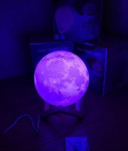 Ночник лампа в виде Луны 15см