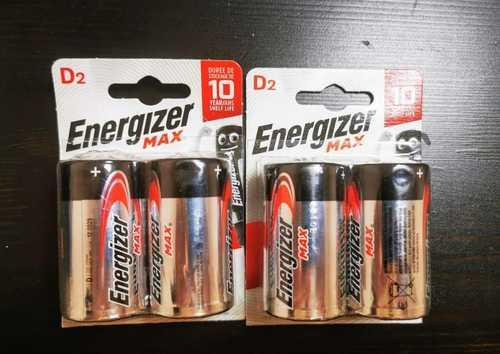 Energizer D2 - 4 батарейки, новые