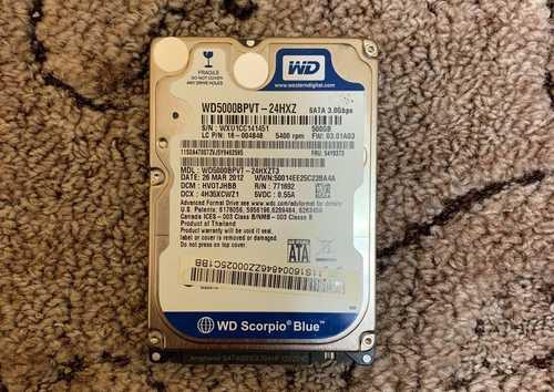 Жесткий диск Western Digital WD5000bpvt