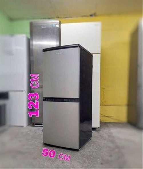 Холодильник узкий маленький Shivaki серый