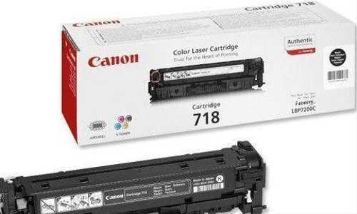 Тонер-картридж canon Cartridge718Bk черный