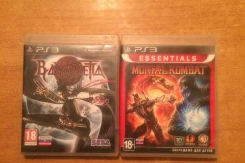 Игра для PS3 Mortal kombat 9 и Bayonetta