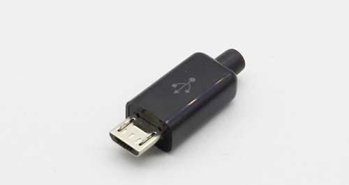 Micro USB 2.0 штекер на кабель под пайку