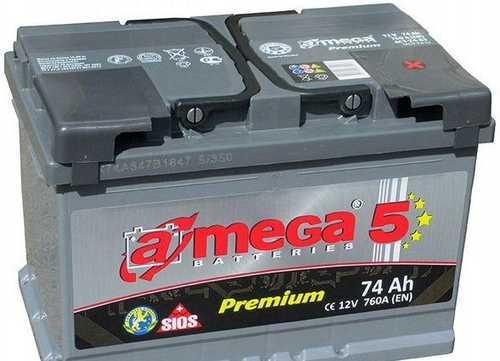 74Ah Аккумулятор 12V 6CT-74 A-Mega Premium 760A