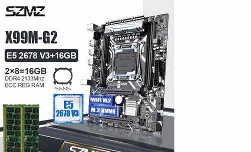 Szmz X99M-G2 LGA2011V3+ e5 2678v3+16Gb