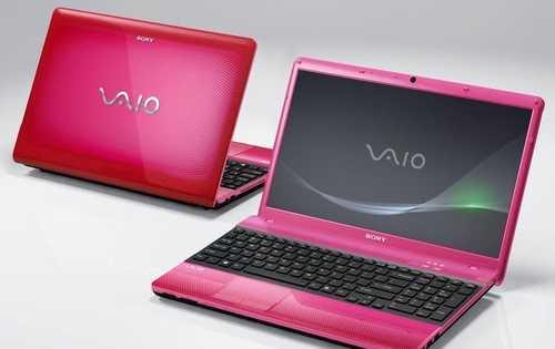 Розового редкого цвета мощный ноутбук Sony Vaio