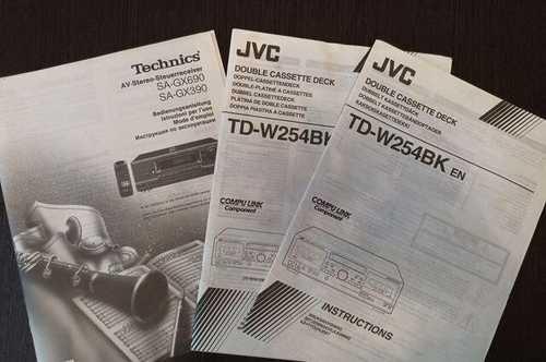 Инструкция Technics SA-GX690, JVC TD-W254BK