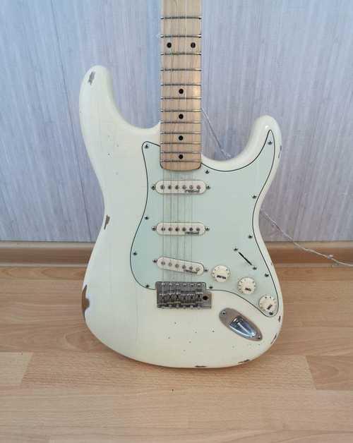 Stratocaster body Корпус olympic white relic