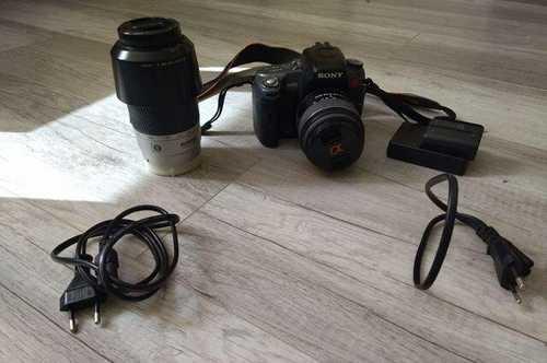 Зеркальный фотоаппарат sony Alfa 550 2 обектива