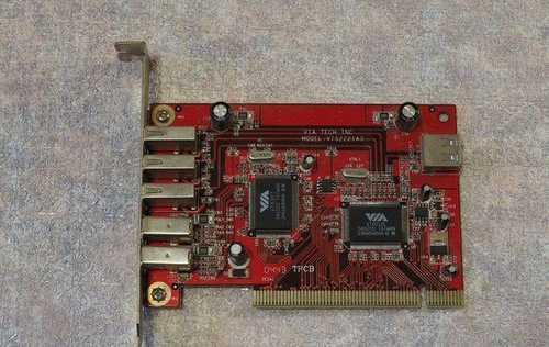 Контроллер PCI USB 2.0 x4 / ieee 1394 x2 VTS2221A3