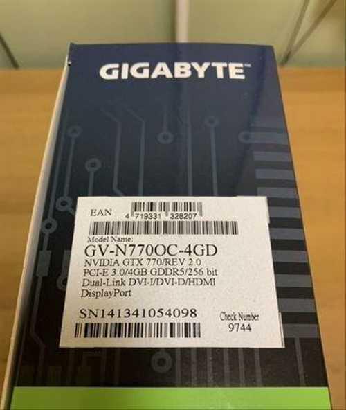 Gigabyte nvidia GTX 770 4Gb (GV-N770OC-4GD)