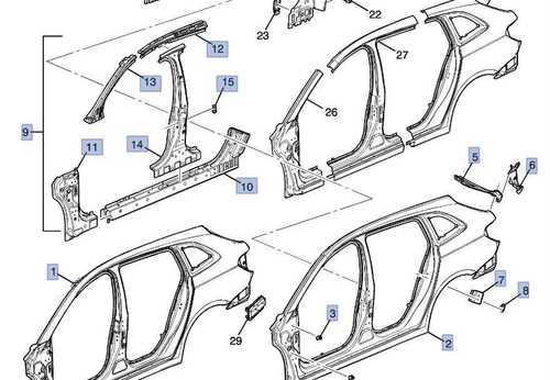 Боковина кузова левая Chevrolet Cruze SW 95136004