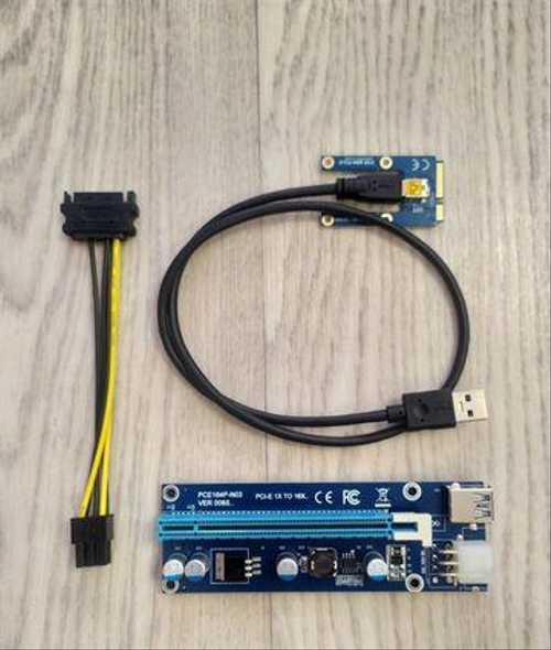 Райзер для ноутбука (Riser mini pci-e to pcie 16X)