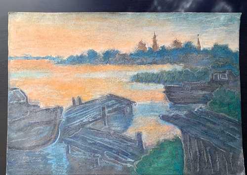 Картина сухой пастелью Чистяков