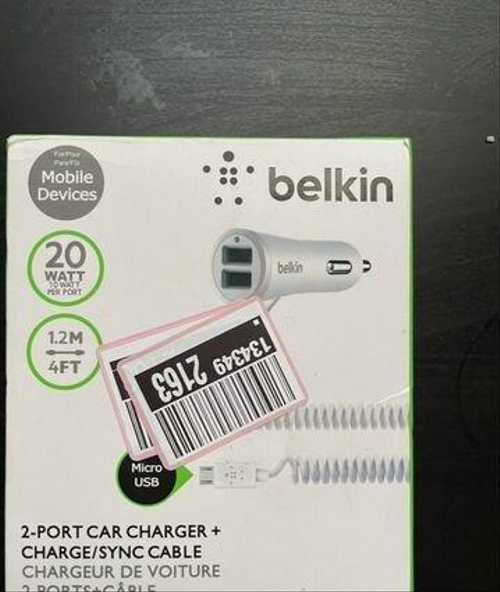 Автомобильное зарядное устройство belkin