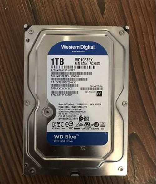 Жесткий диск WDC blue 1Тб на гарантии