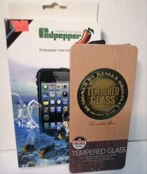 Waterproof чехол + стекло для iPhone 5(S), SE(1st)