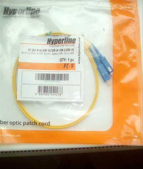 Патч-корд Hyperline SM9/125(OS2),SC/UPC-SC/UPC,1M