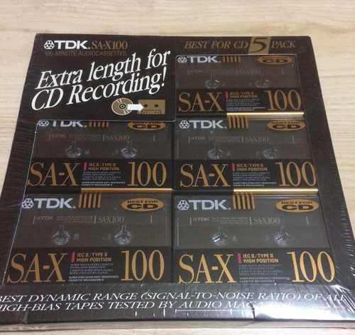 Аудиокассеты TDK SA-X 100 хром 5 Pack