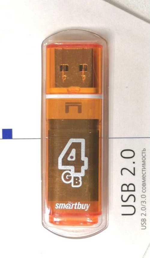 Флешка 4Gb SmartBuy Glossy (SB4gbGS-Or)