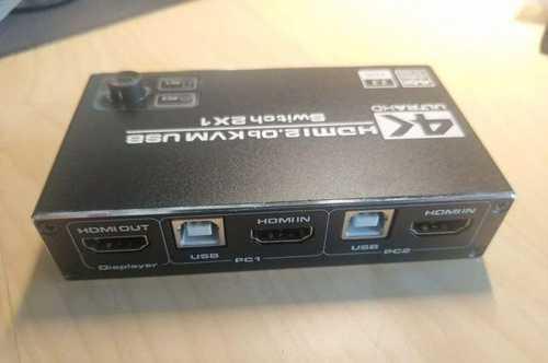 KVM hdmi переключатель с USB