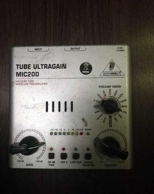 Tube ultragain mic 200 / предусилитель behringer M