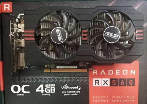 Видеокарта asus Radeon RX560 4 GB