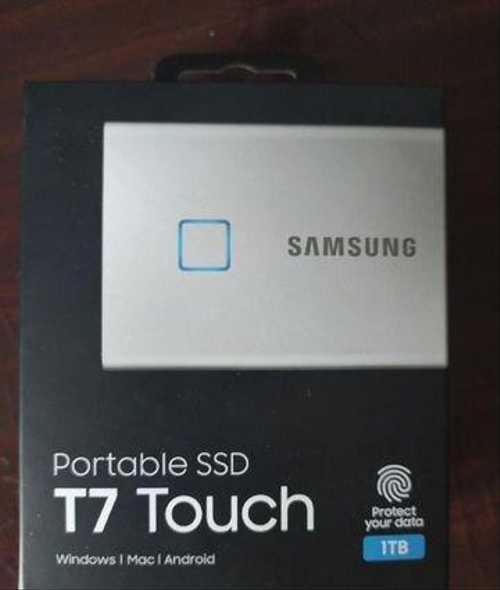 Внешний SSD диск Samsung T7 touch (MU-PC1T0SWW)