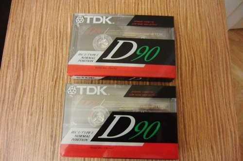 Две аудиокассеты TDK 90 новые запечатанные