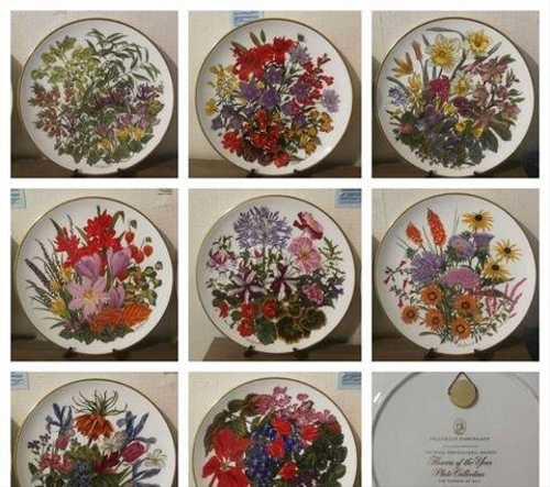 Настенные тарелки Цветы года Franklin Porcelain