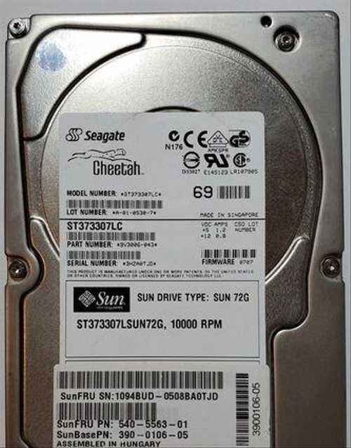 HDD Seagate Cheetah ST373307LC 72Gb Ultra scsi 320