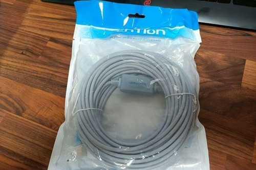 Активный кабель-удлинитель vention USB AM/AF 15м