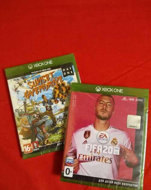 Fifa 20. Sunset overdrive. xbox ONE