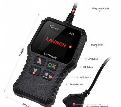 Автосканер Launch X431 Creader 319 OBD2/eobd