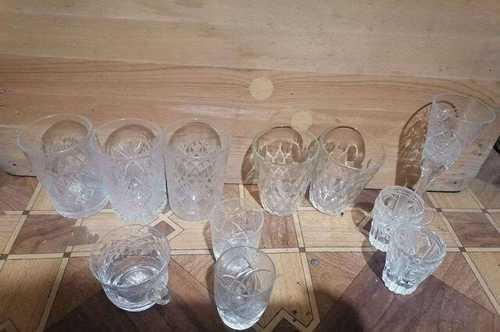 Стопки бокалы стаканы вазы хрусталь СССР