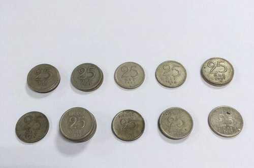 Монеты 25 оре Швеция серебро