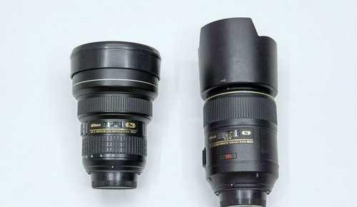 Nikon объективы 105мм макро и 14 - 24mm