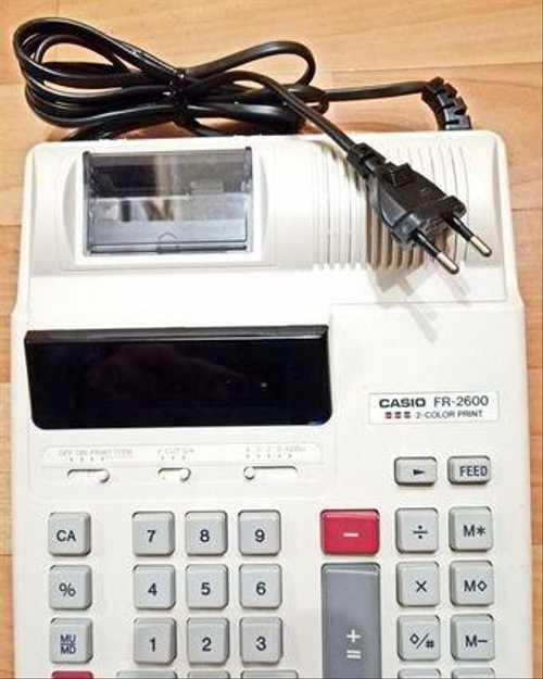 Калькулятор Casio FR-2600 с 2-х цветной печатью