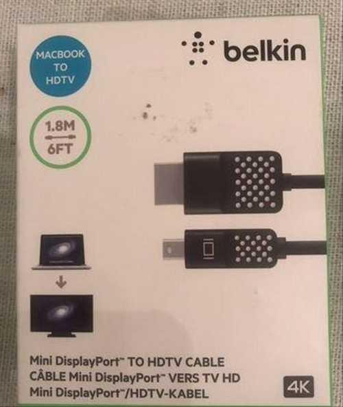 Кабель Belkin Mini displayPort/ hdtv