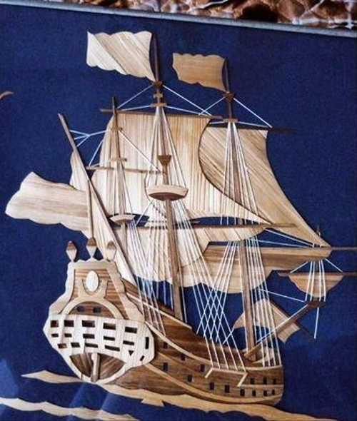 Картина Парусник соломка корабль