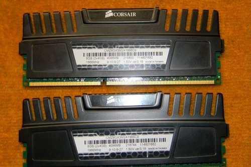 Оперативная память 8 GB DDR3 corsair цена за 2 шт