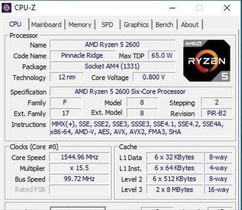 AMD Ryzen 5 2600