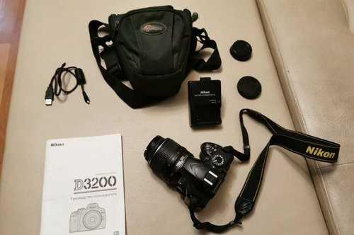 Фотоаппарат Nikon D3200 + объектив