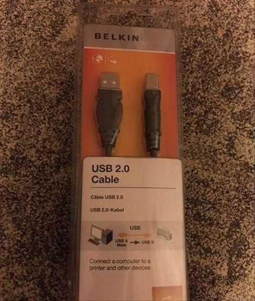 USB кабель Belkin новый 1,8 метра