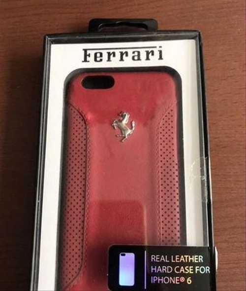 Кожаный чехол ferrari на iPhone 6s практически нов