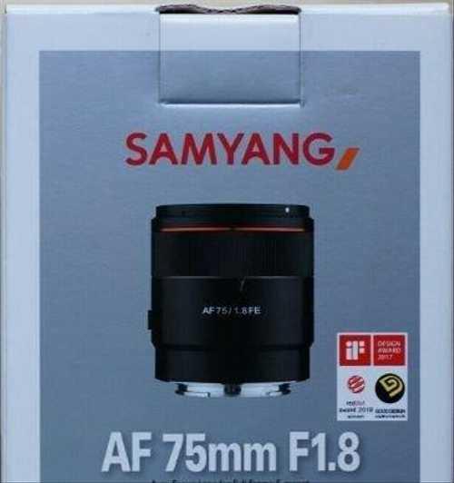 Samyang AF 75mm f1.8 полный кадр для Sony E