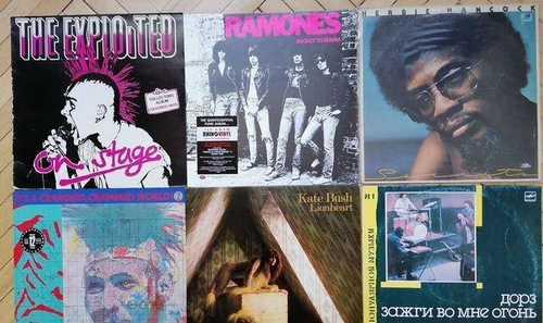 LPs Exploited, Ramones, etc