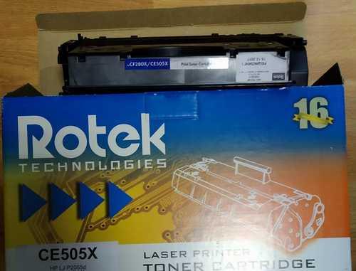 Картридж rotek CE505Х чёрный для HP LJ P2055d