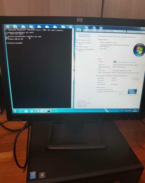 Системный блок HP Prodesk и монитор